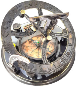 Ascent India Brass Nautical Sundial Compass Sun Dial Compass Marine ...