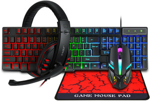 SANNO WORLD Twolf TF800 RGB 4-pcs Gaming Keyboard/Mouse/Headphone/Mouse ...