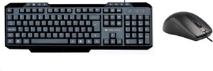 ZEBRONICS KM2000 Wired Multimedia Keyboard + Alex Wired Mouse Combo Set ...