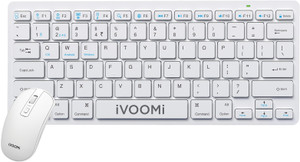 iVoomi Zoox Wireless Keyboard and Mouse with 2.4 GHz & Bluetooth 5.0 ...