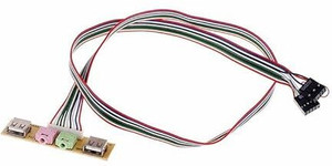 REPTRON 6.8 CM PC Computer Case Front Panel USB Audio Port Mic Earphone ...