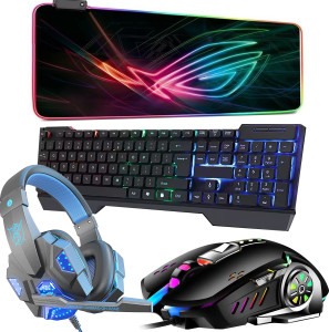 ENTWINO 4 in 1 Gaming Keyboard Mouse Combo With Gaming Headphone MIC ...