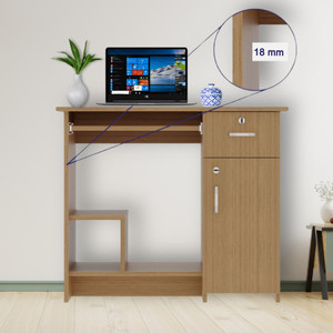 woodcom Computer Table with Storage Shelves Perfect for Home & Office ...