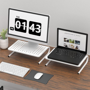 Soopii Metal Monitor Stand Riser Vented Metal Base, 1 Tier Desk Stand ...