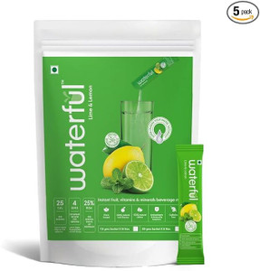 Waterful Lime & Lemon,Hydration Drink Flavourd Water,Instant Powder Mix ...