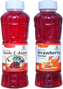 NATRAJ The Right Choice Rooh-E-Azam Sharbat & Strawberry Sharbat Syrup ...