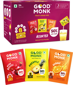 Good Monk Instant Fruit Drink Mix (Assorted Pack), 50% Less Sugar Price ...