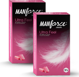 MANFORCE Super Thin ULTRA FEEL BubbleGum Flavour Condom Price in India ...