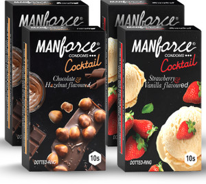 MANFORCE Cocktail Combo Pack (Hazelnut & Chocolate and Strawberry ...
