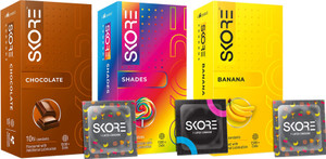 SKORE CHOCOLATE, SHADES AND BANANA Condom Price in India - Buy SKORE ...