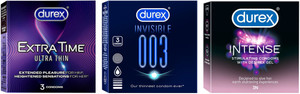 DUREX EXTRA TIME ULTRA THIN, INVISIVLE 003 AND INTENSE Condom Price in ...