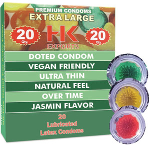 HK EXPORT Super Ultra-Thin Dotted & Ribbed Condom for Men Real Feel ...