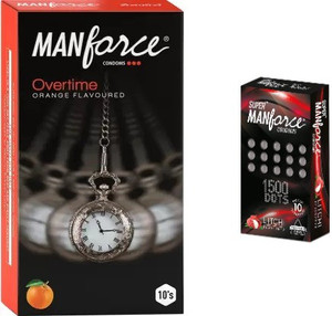 MANFORCE Overtime And Litchi Flavored Pack of 2 Condom Price in India ...