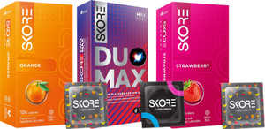 SKORE ORANGE, DU MAX AND STRAWBERRY Condom Price in India - Buy SKORE ...