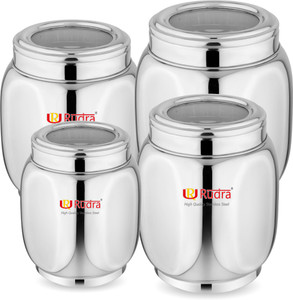 Rudra SS Stainless Steel Utility Container - 560 ml, 880 ml, 1280 ml ...