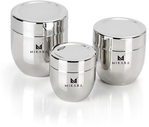 MIKARA Stainless Steel Tea Coffee & Sugar Container - 675 ml Price in ...