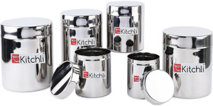 Kitchli Stainless Steel Grocery Container - 350 ml, 500 ml, 700 ml, 900 ...