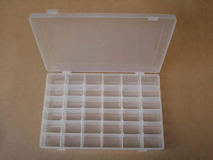 Coozico 36 Grids Clear Plastic Multi Purpose Storage Box With ...