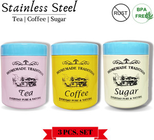 Azza Steel Tea Coffee & Sugar Container - 400 ml Price in India - Buy ...