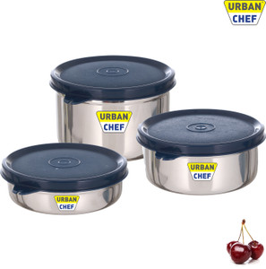 Urban Chef Stainless Steel Utility Container - 600 ml, 450 ml, 290 ml ...