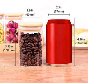 TINSUHG Glass Grocery Container - 220 ml Price in India - Buy TINSUHG ...