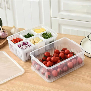 prayati Plastic 6 Drainer Boxes - Ideal for Garlic, Onion, Chili ...