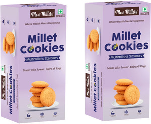 ME & MILLETS Multimillets Savoury Cookies Millets Cookies - 75g (Pack ...