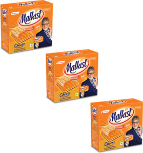 Malkist Cheese Flavoured (family pack) - 540g (Pack of 3) Cream Cracker ...