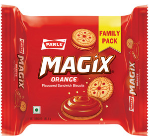 PARLE Magix Orange Cream Sandwich Biscuit Price in India - Buy PARLE ...