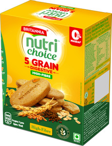 BRITANNIA NutriChoice 5 Grain Multigrain Biscuits Digestive Biscuit ...