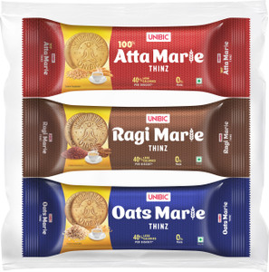 UNIBIC Assorted Marie (Atta, Ragi & Oats) Cookies Biscuit Price in ...