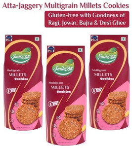 SmileAll Atta-Jaggery Multigrain Millets cookies | Gluten-free| High ...