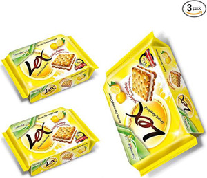 Samudra Lex Cream Sandwich Biscuits Lemon Flavour Cream Cracker Biscuit ...