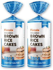 Pintola Organic Wholegrain Brown Rice Cakes (All Natural, Lightly ...