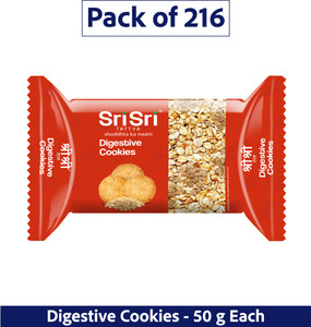 Sri Sri Tattva Digestive Cookies, Pack of (216x50g) Cookies Biscuit ...