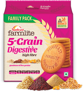 Sunfeast Farmlite 5 Grain Digestive Biscuit High Fiber Biscuit Price in ...