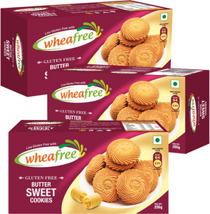 wheafree Butter Sweet Cookies - Gluten Free - Pack of 3 (200g each ...