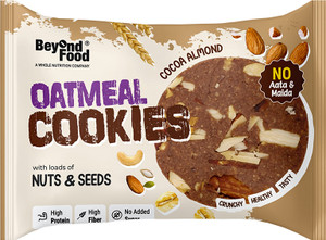 Beyond Food Oatmeal Cookies - Cocoa Almond (Pack of 12) Cookies Biscuit ...