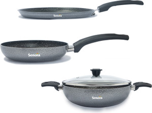 Senora Nonstick Hammerton Coated 4 PC Combo, Grey, PFOA FREE I ...
