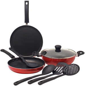 Kreme 8 Pcs (Non Induction) Non-Stick Coated Cookware Set Price in ...