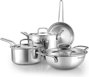 BERGNER Tripro Triply Stainless Steel 7 PCS Induction Bottom Cookware ...