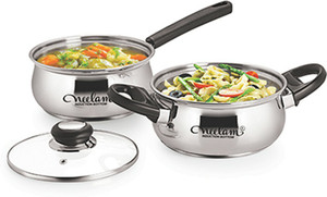 NEELAM Stainless Steel Cookware Combo Set of 3 Pcs Cookware Set Price ...