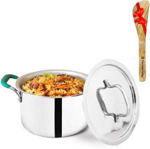 The Indus Valley Triply Stainless Steel Biryani Pot with Free Wooden ...