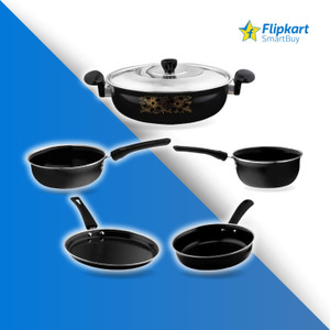 Flipkart SmartBuy Sleek Kitchen Essential: 6-Piece Cast Iron Non-Stick ...