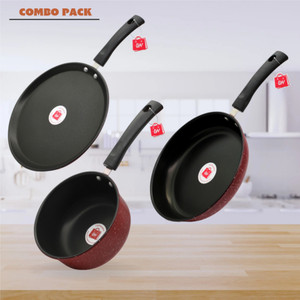 LAZYwindow Premium Quality Nonstick Souce Pan/Fry Pan and Tawa Combo ...