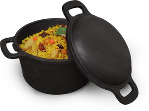 The Indus Valley Pre-Seasoned Cast Iron Dutch Oven/Biriyani Pot/Handi ...