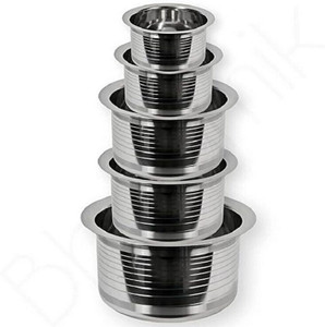 RBGIIT Steel Bottom Kitchen Serving Cooking Bowl biryani, rice Handi ...