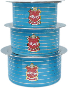 Nirvika Stainless Steel Powder Coating Sky Blue Tope with Lid 0.750 L ...