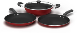 IMPEX 4 pcs Non Stick Induction Bottom Non-Stick Coated Cookware Set ...