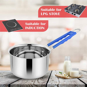 Mannat Stainless Steel 2.5 Litre Sauce Pan For Making Tea,Milk,Coffee ...